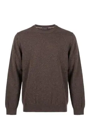 Peserico Long-sleeved Crewneck Jumper - Bark Brown