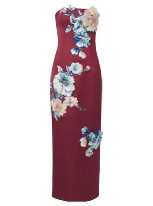 LEO Rayna Floral-appliqué Bustier Dress - No