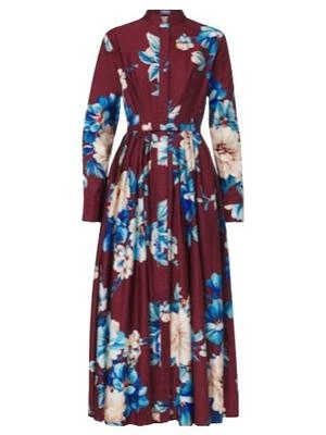 LEO Zara Floral Cotton Shirt Dress No