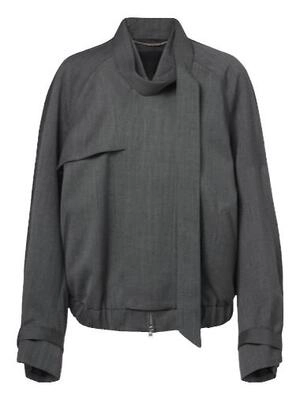 Victoria Beckham Virgin Wool Bomber Jacket - Black