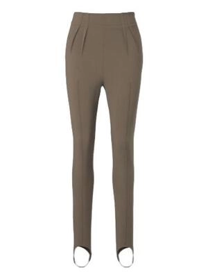 MUGLER Wool-blend Stirrup Leggings - Brown