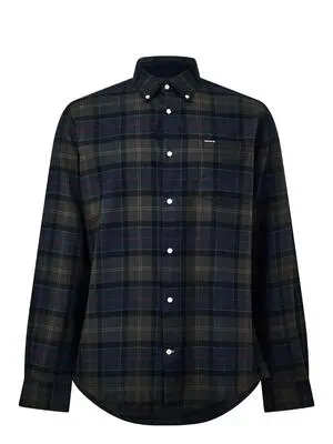 Barbour Buttondown Plaid Long Sleeve Shirt - Black