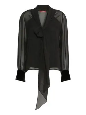 Max Mara Long-sleeved Shirt - Black