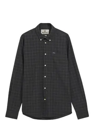 Barbour Buttondown Micro Check Long Sleeve Shirt - Black