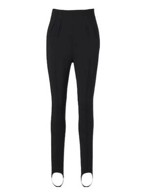 MUGLER Wool-blend Stirrup Leggings - Black