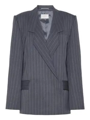 Sportmax Long-sleeve Slim-fit Blazer - Medium Gray