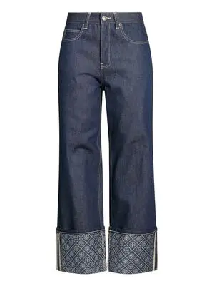 Tory Burch Straight Leg Blue