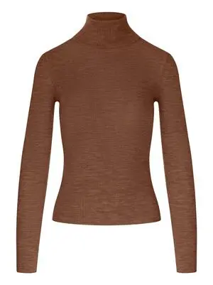 MAX MARA Max Mara Ribbed Fitted Turtleneck Sweater