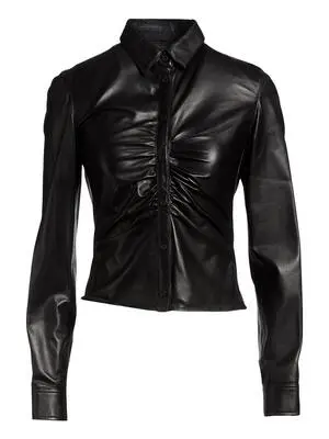 Balenciaga Solid Colour Shirts Blouses - Black