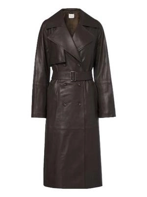 Vince Leather Trench Coat - No