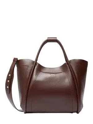 Max Mara Small Leather Marine Bag - Brown