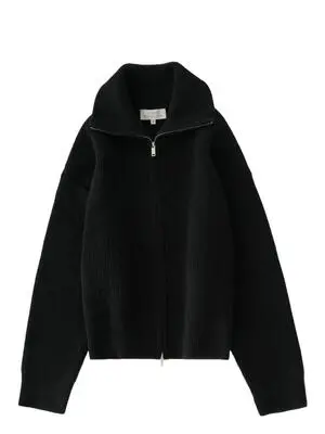 Studio Nicholson Sandos Ribbed-knit Cardigan - Black