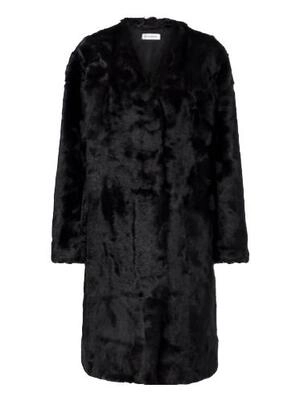 JIL SANDER Shearling Coat - Black