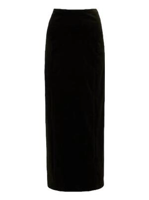 JIL SANDER Cotton Velvet Maxi Skirt - No