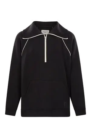 MAX MARA Weekend Max Mara Contrast Trim Half Zip Knitted Sweater