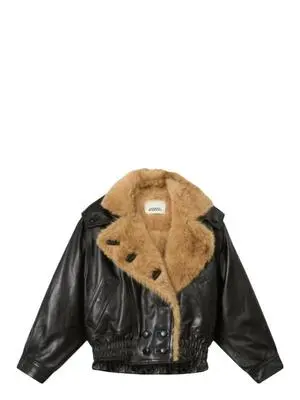 Isabel Marant Étoile Valina Leather Coat - Black