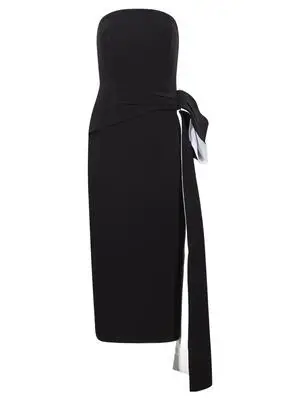 Roland Mouret Draped Tie-waist Dress - Black