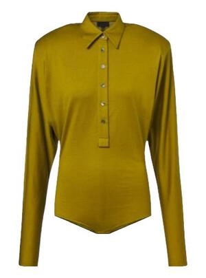 MUGLER Wool-blend Bodysuit - Green