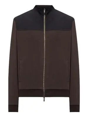 Peserico Two-toned Zipped Jacket - Dark Brown