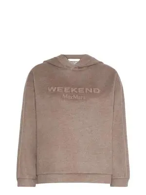 Max Mara Jersey Hooded Sweatshirt Maroon