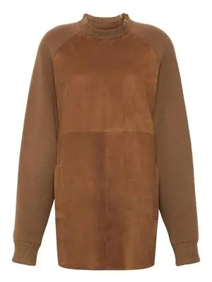 Max Mara Short Wool And Cashmere Dress - Camel