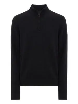 Peserico Half-zip Knit Top - Black