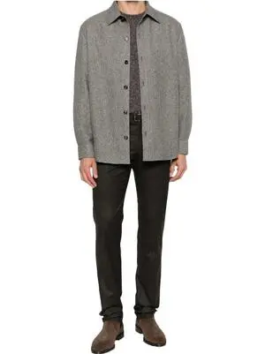 Zegna Cashmere And Silk Overshirt - Grey