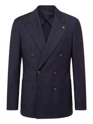 Peserico Double-breasted Blazer - Black