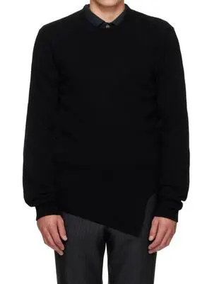 Comme Des Garçons Crew-neck Knit Top - Black
