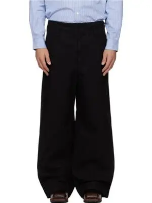 Comme Des Garçons Casual Trousers With Belt Loops - Black