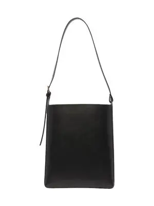 A.p.c. Logo Printed Virginie Shoulder Bag - Black
