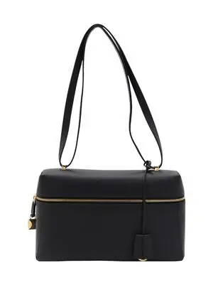 Loro Piana Zippered Shoulder Bag - Black