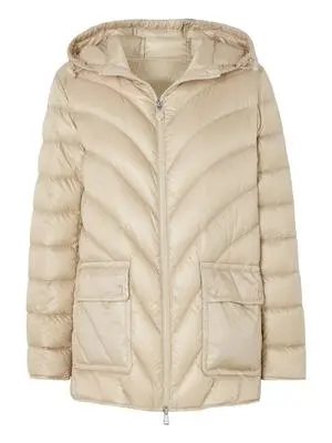 Moncler Argenno Long-sleeved Down Jacket - Nude