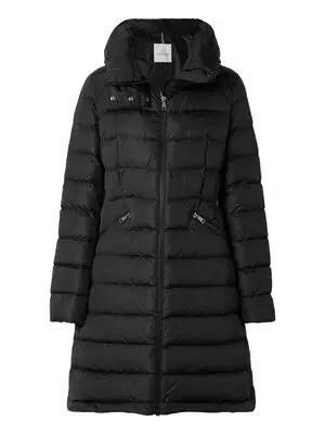 Moncler Flammette Quilted Hooded Down Jacket - Black