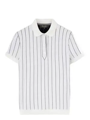 LORO PIANA Striped Wool Polo Shirt