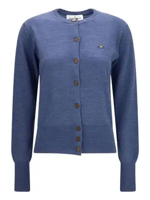 VIVIENNE WESTWOOD Bea Crewneck Cardigan - Blue