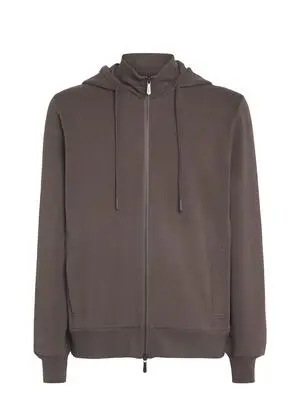 Zimmerli Winter Lounge Zip-up Hoodie - Brown