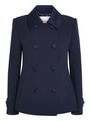 Safiyaa Double-breasted Blazer - Navy