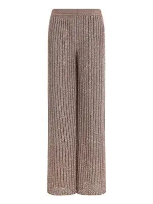 Missoni Missoni Ribbed Knitted Trousers Brown