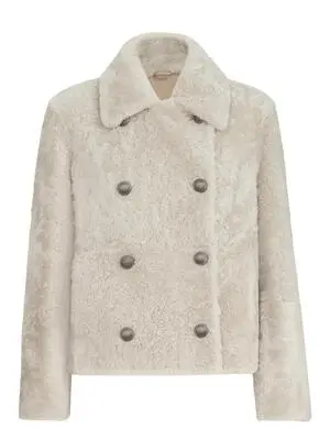 BRUNELLO CUCINELLI Shearling Double-breasted Jacket