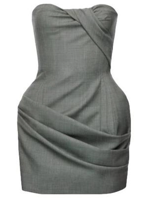 Magda Butrym Twisted Midi Dress - Grey
