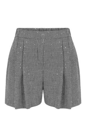 Fabiana Filippi  Sequin Houndstooth Shorts Grey