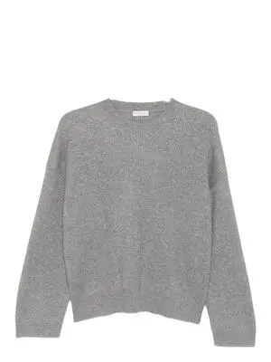 Brunello Cucinelli Ribbed-knit Metallic-thread Sweater - Grey