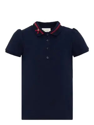 GUCCI Web-stripe Interlocking G Polo Shirt