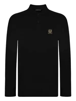 Belstaff Long Sleeved Polo Shirt - Black