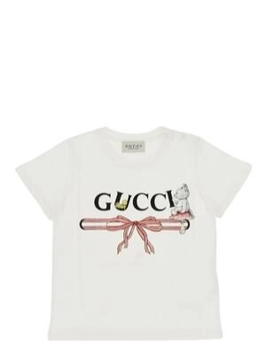 Gucci Baby Cotton T-shirt With Print - White