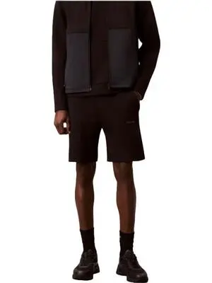 Calvin Klein Logo-print Jersey Shorts - Black