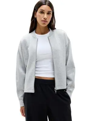 Athleta Form Knit Bomber Sweatshirt - Grey