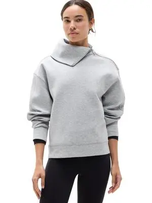 Athleta Form Knit Shawl Collar Sweatshirt - Grey