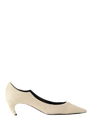 Khaite Valerie 55 Calf Hair Pumps - Neutrals
